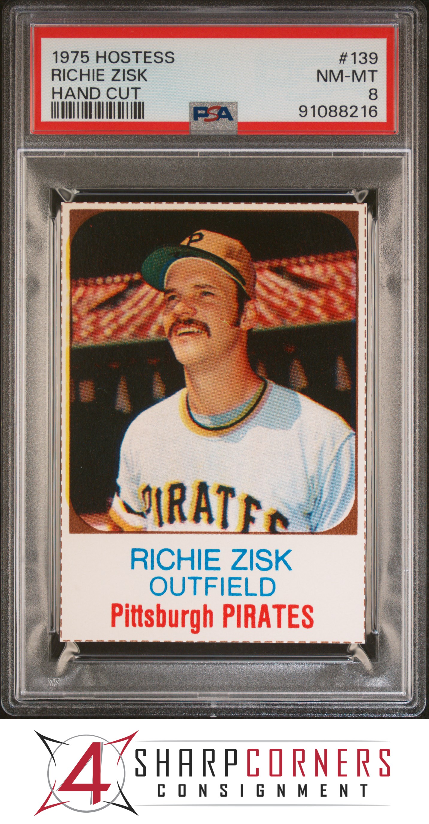 1975 HOSTESS HAND CUT #139 RICHIE ZISK PIRATES POP 6 PSA 8 | eBay
