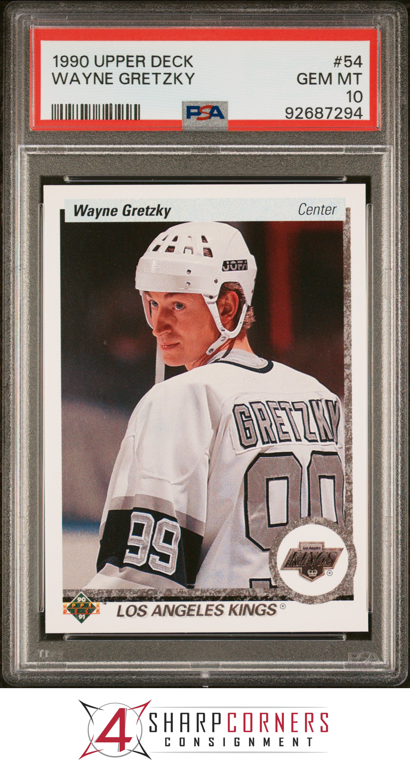 1990 UPPER DECK #54 WAYNE GRETZKY KINGS HOF PSA 10 | eBay